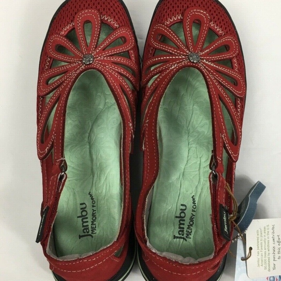 Jambu | Shoes | Jambu Womens Marisol Red Memory Foam Shoes S 6 | Poshmark